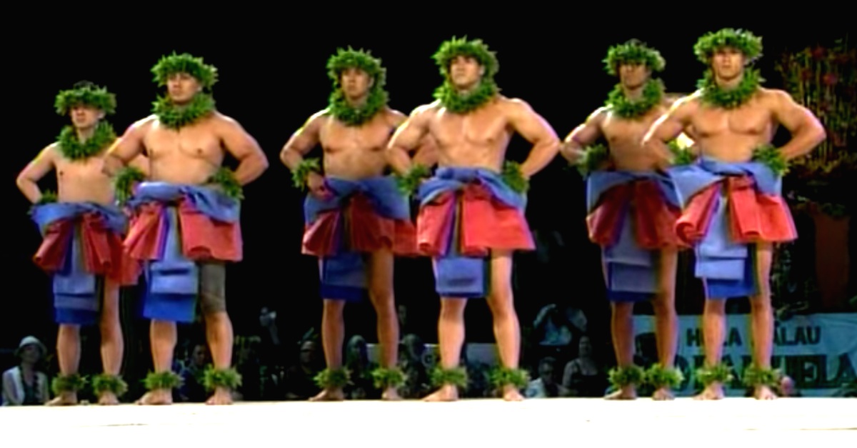 6 Hula Dancers Line Up And Take Their Spots. Now Watch The Man In The ...