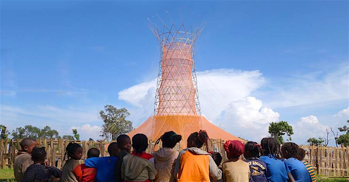 They Build A Bamboo Tower In This Field. When The Fog Rolls In ...