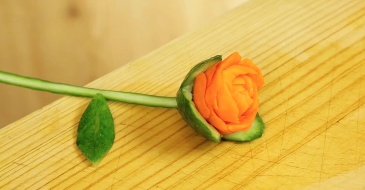 Food Art: Carrot Rose - LittleThings | LittleThings.com