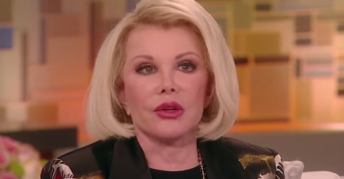 Watch As Joan Rivers Reveals What *REALLY* Kept Her Going. I'm In Tears ...