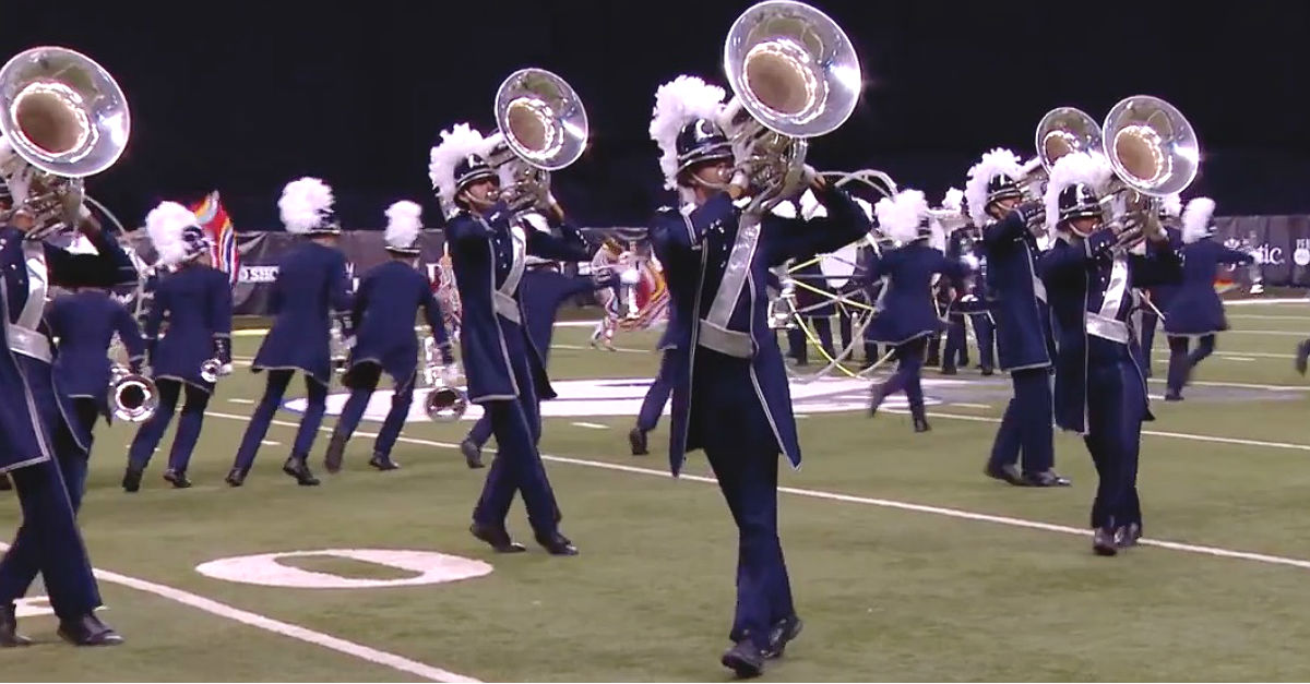 Color Guard Lines Up Behind The Brass Section, Now Keep Your Eyes On ...