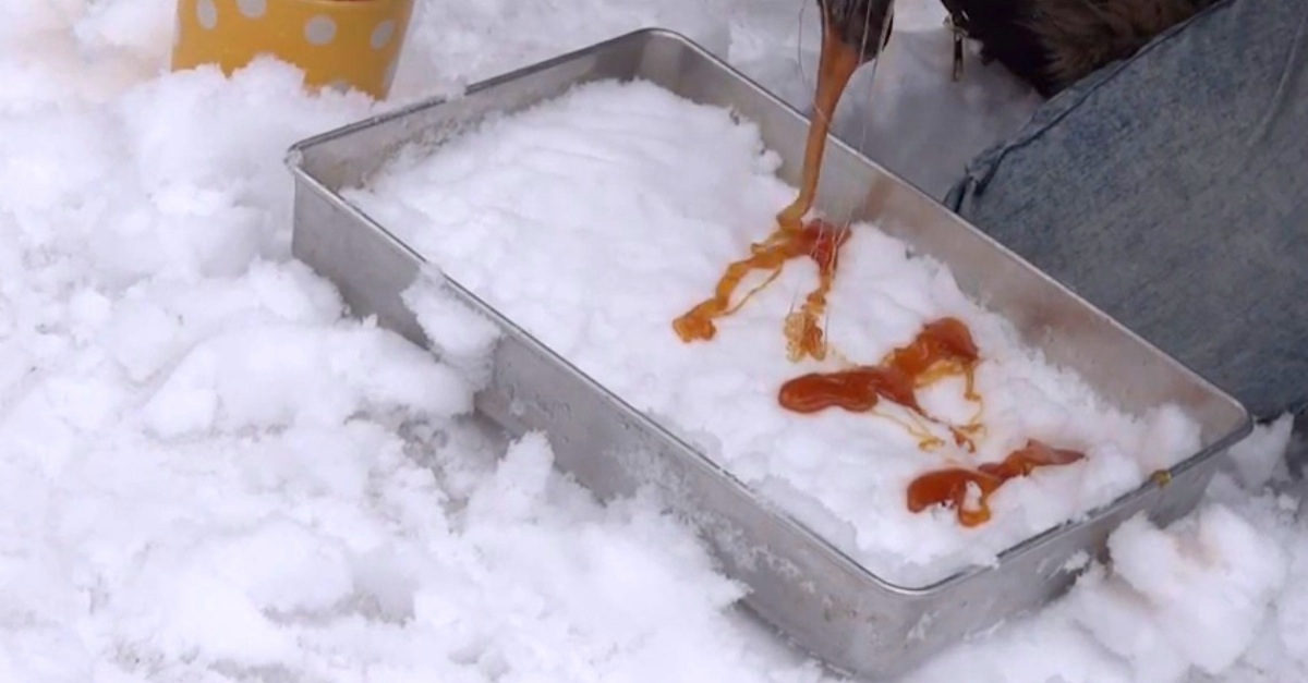 She Pours Maple Syrup Over Snow. Why? Pure GENIUS! | LittleThings.com