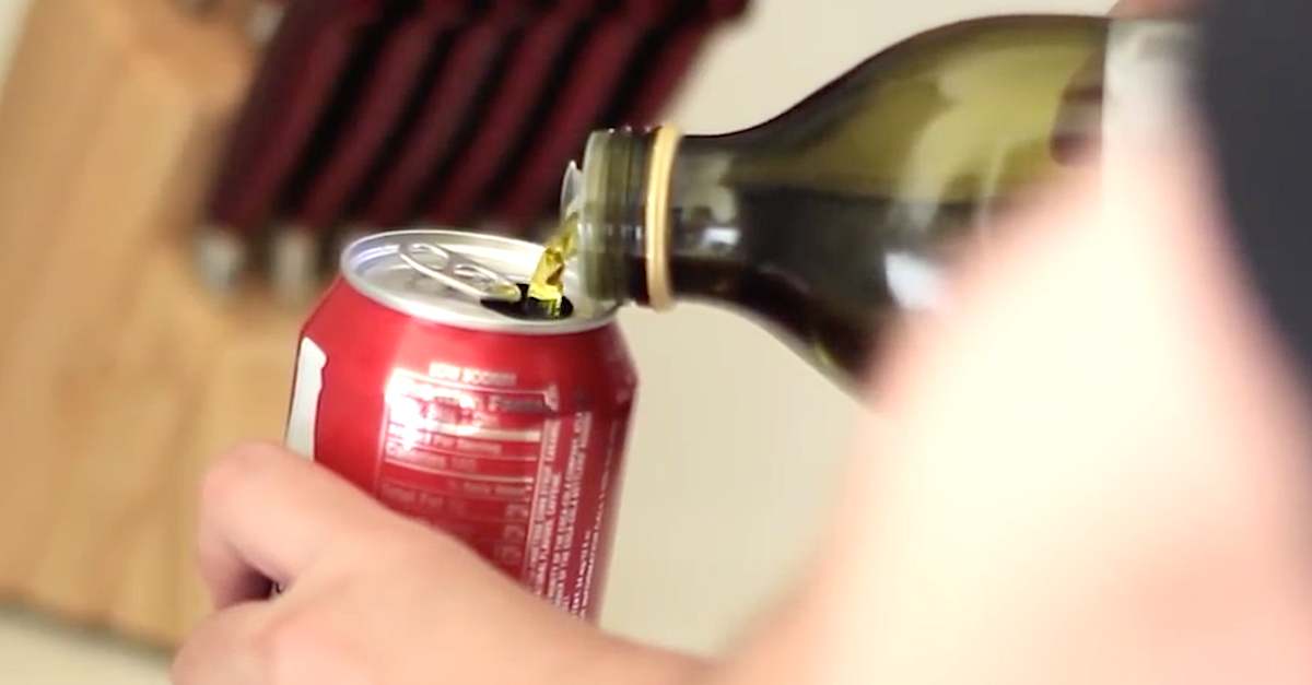 He Pours Olive Oil Into A Coke Can. The Reason? EVERYONE Should Know ...