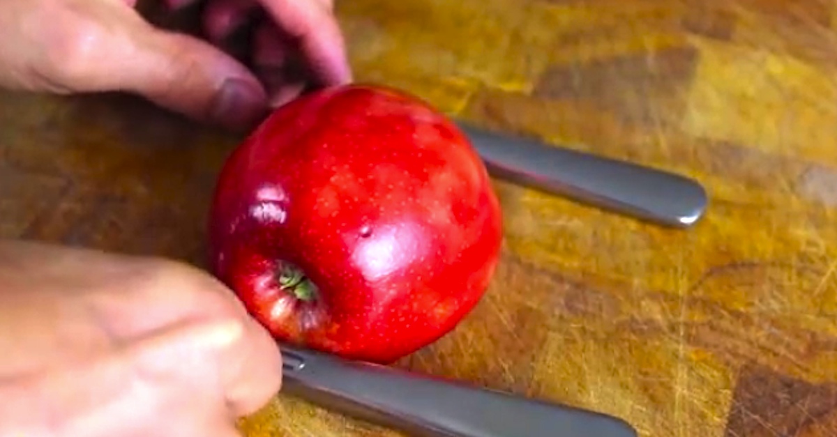 He Puts The Apple Between Two Knives. The Reason? I'm FLOORED ...