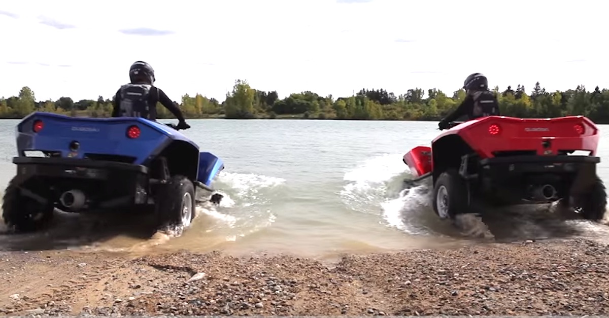 2 ATVs Roll Into A Lake, But Keep An Eye On The Cars’ Wheels... AMAZING ...