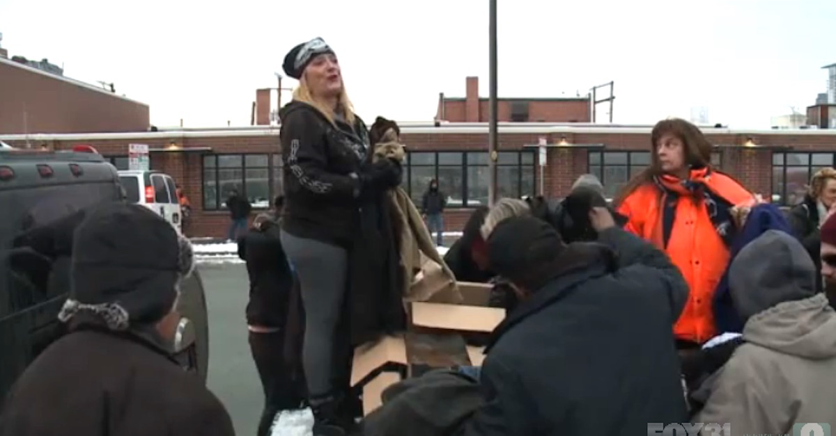Homeless Men See A Tough Biker Approach Them. Now Watch What She Piles ...