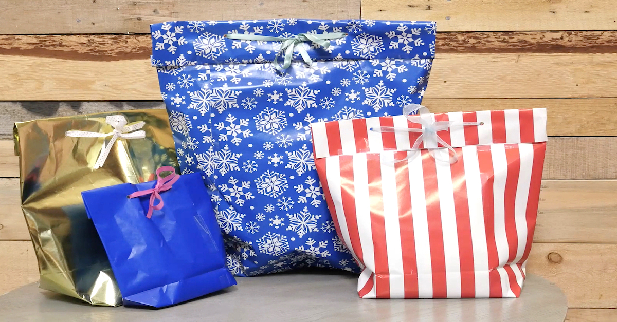 DIY Gift Bag Using Ordinary Wrapping Paper | LittleThings.com