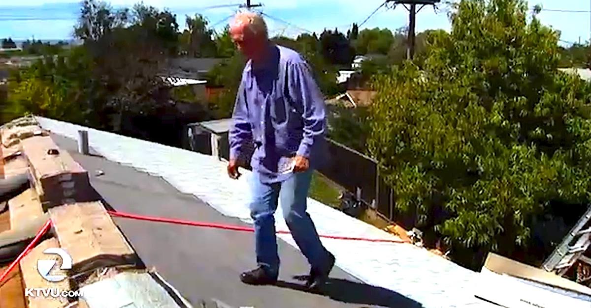 Old Man Climbs The Roof Every Day. What Strangers Do To His House? It's ...