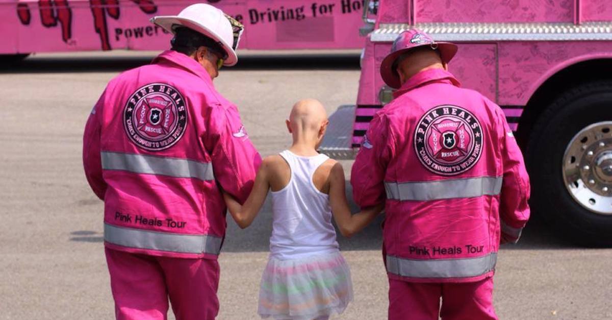 These Heroic Firemen Are Driving Across The Country In A PINK Truck ...