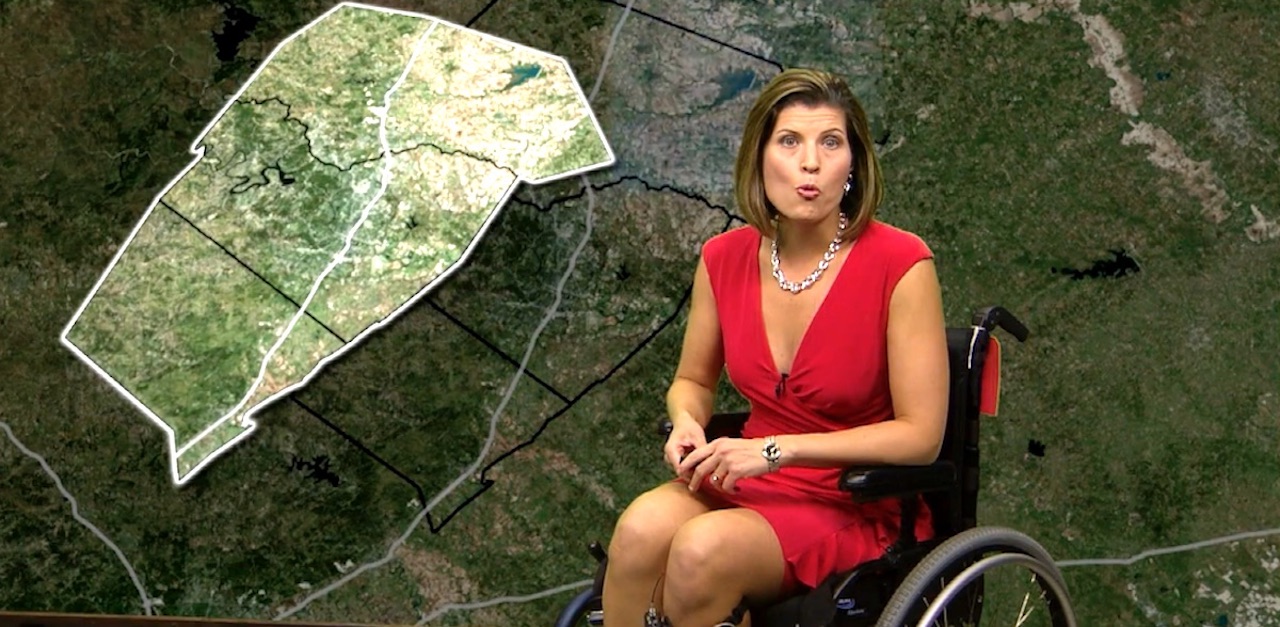Live On Air, Able-Bodied Woman Gives The Weather Report In A Wheelchair ...