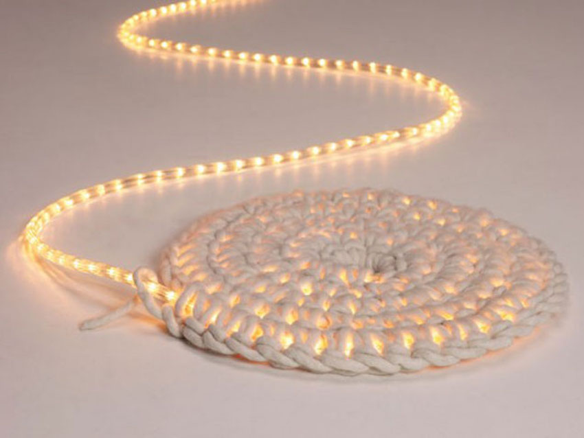 She Crochets Around A Coil Of LED Lights. The End Result? I NEED To ...