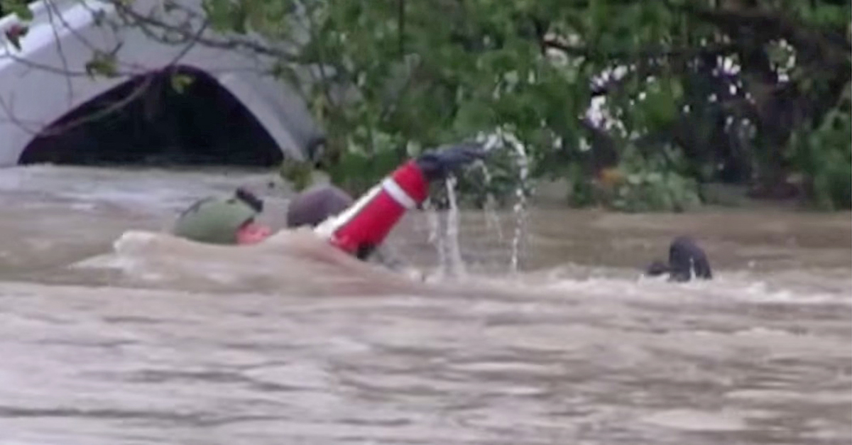 He Sees Grandma Clinging On For Dear Life During A Flood. Now Watch ...