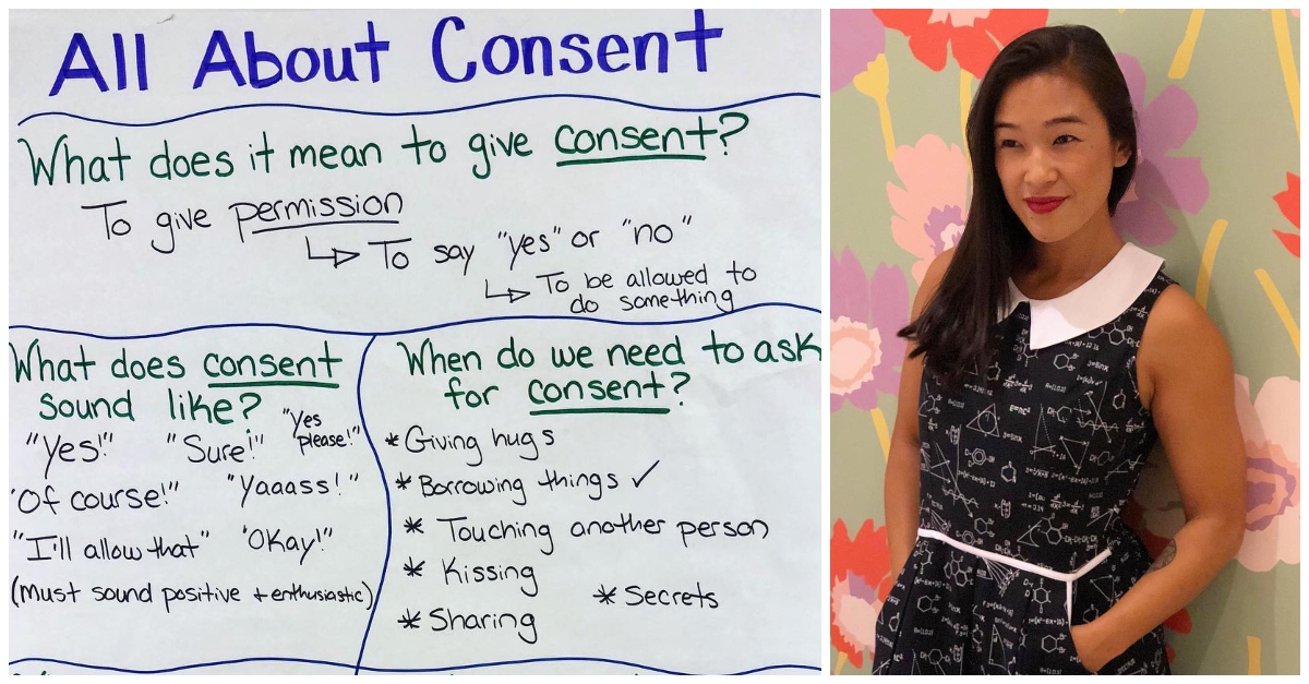 Third-Grade Teacher Creates Chart About Consent | LittleThings.com