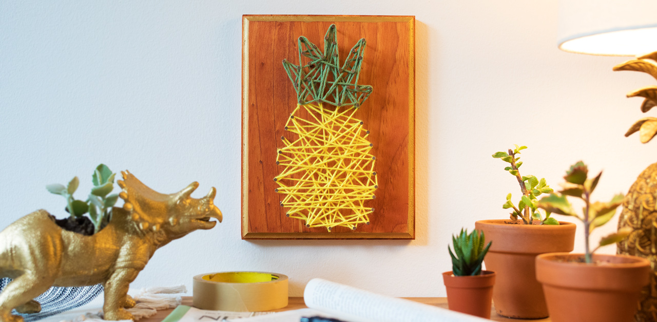 Gorgeous DIY Pineapple String Art Instructions | LittleThings.com