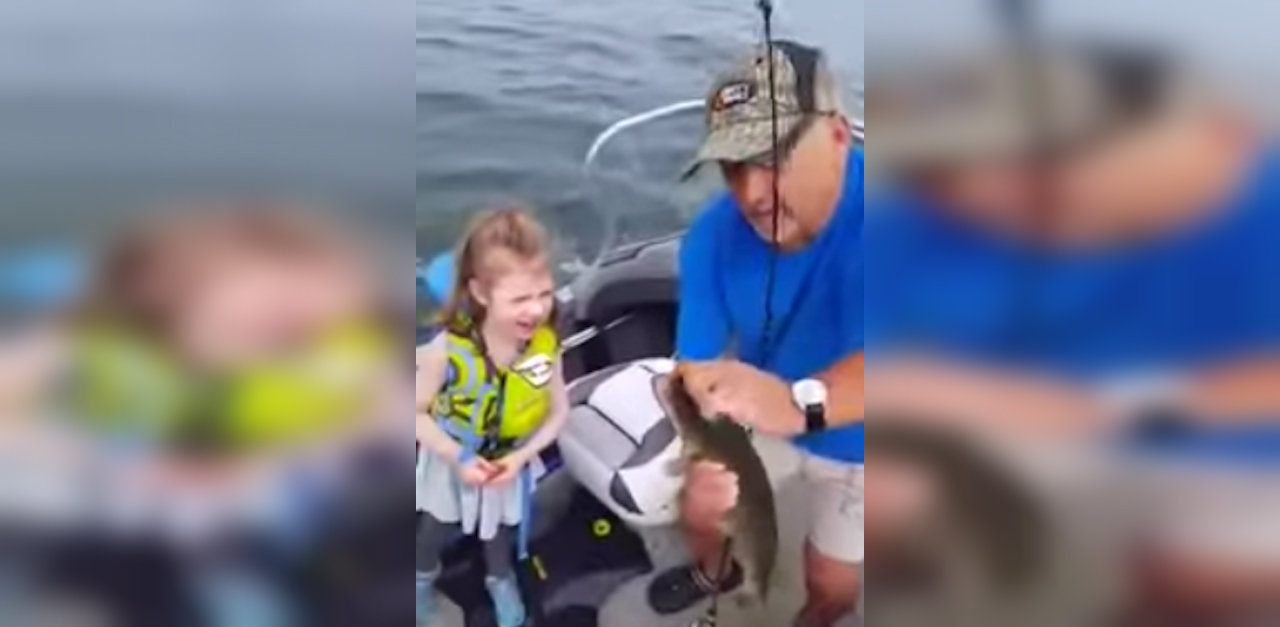 Tiny Fisherman Has The Cutest Reaction To Reeling In Her First Fish ...