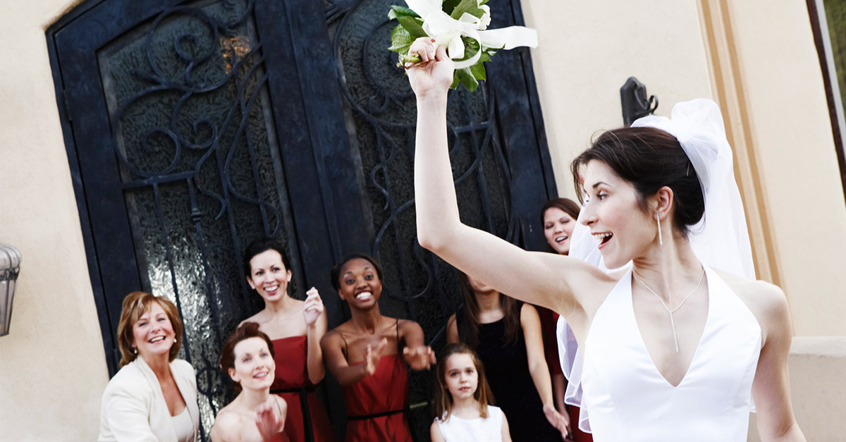 The Bride Tosses Her Wedding Bouquet — But Then? OMG! | LittleThings.com