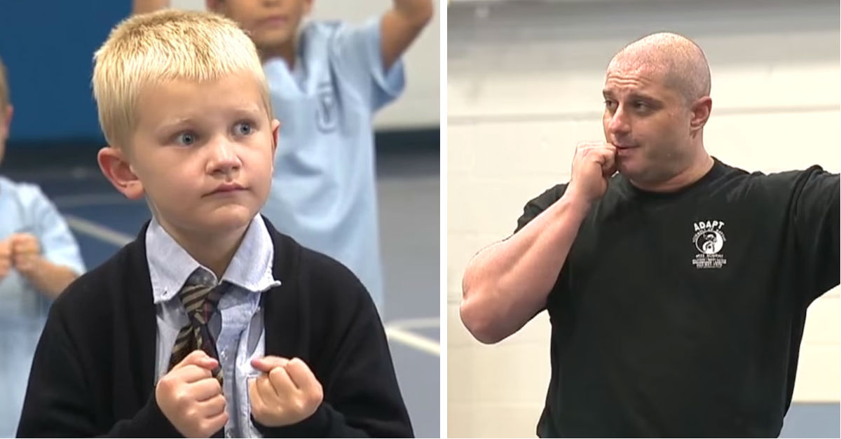 Buff Man Teaches Kids Half His Size How To Throw A Proper Punch To Stop ...