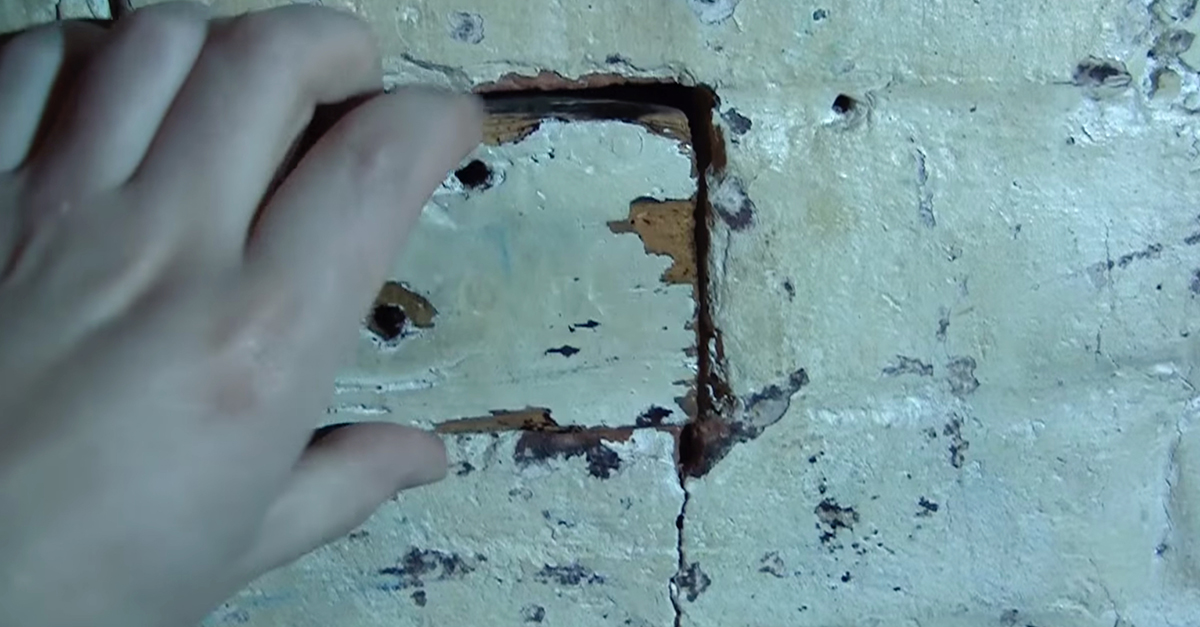 He Pulled A Brick Out Of A Wall And Found What? MIND BLOWN ...