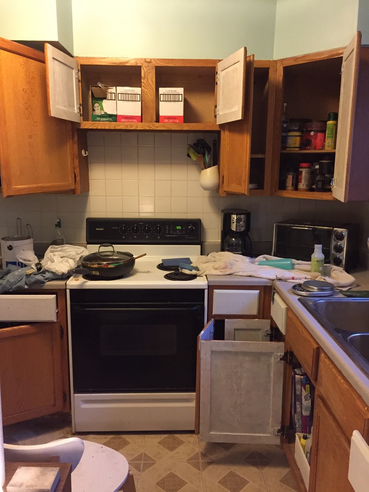 Young Woman Remodels Her 'Gross, Sticky' Kitchen In 2 Weeks With $100 ...