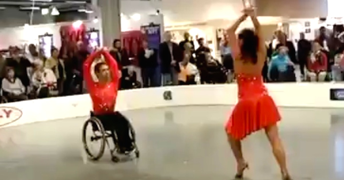 Man In A Wheelchair Hits The Dance Floor. Now Watch What He Does At :40 ...