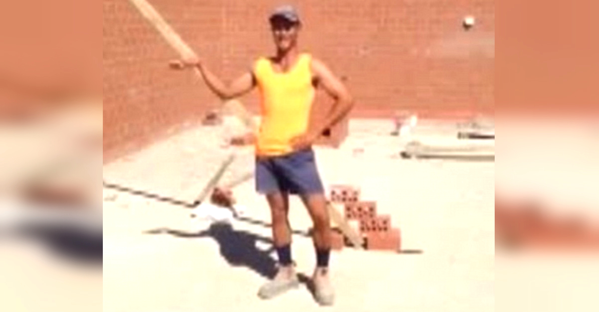 Construction Worker Starts Dancing. Now Watch When He Turns Around ...