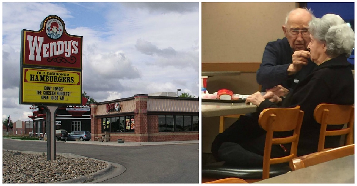 96-Year-Old Man Feeds His 93-Year-Old Wife At Wendy's | LittleThings.com