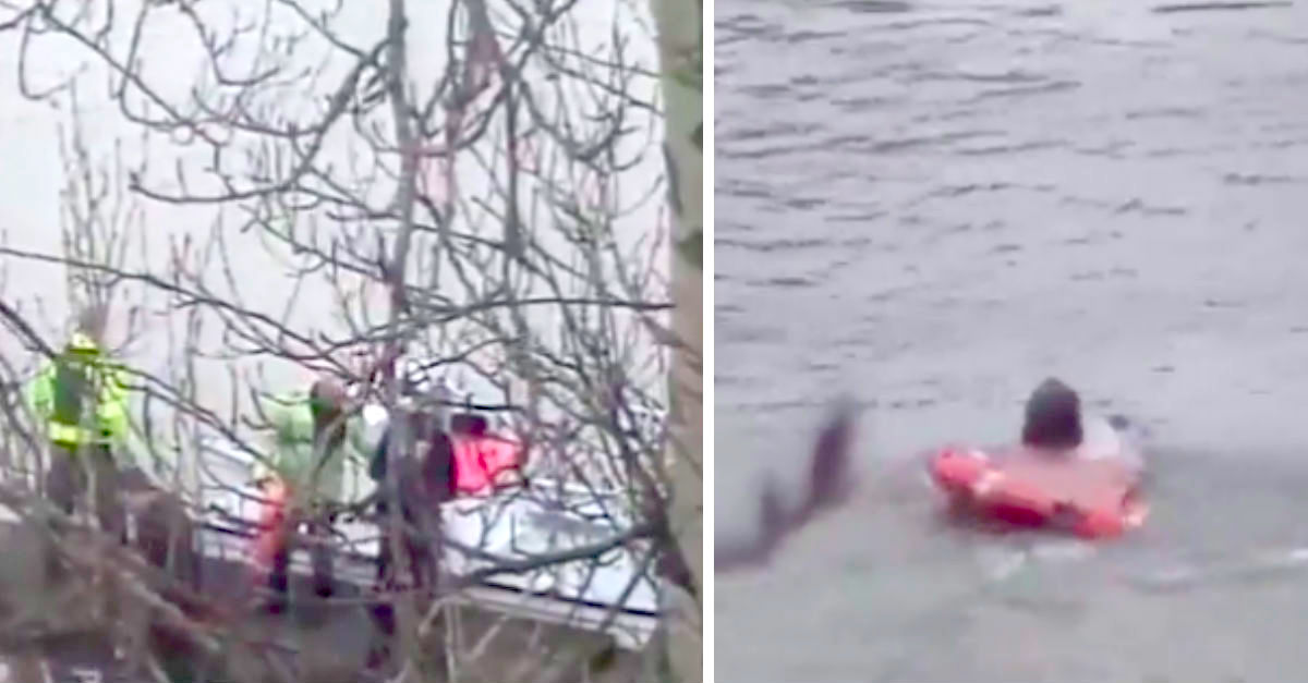 Officer Jumps Into Freezing Lake To Rescue A Man Drowning ...