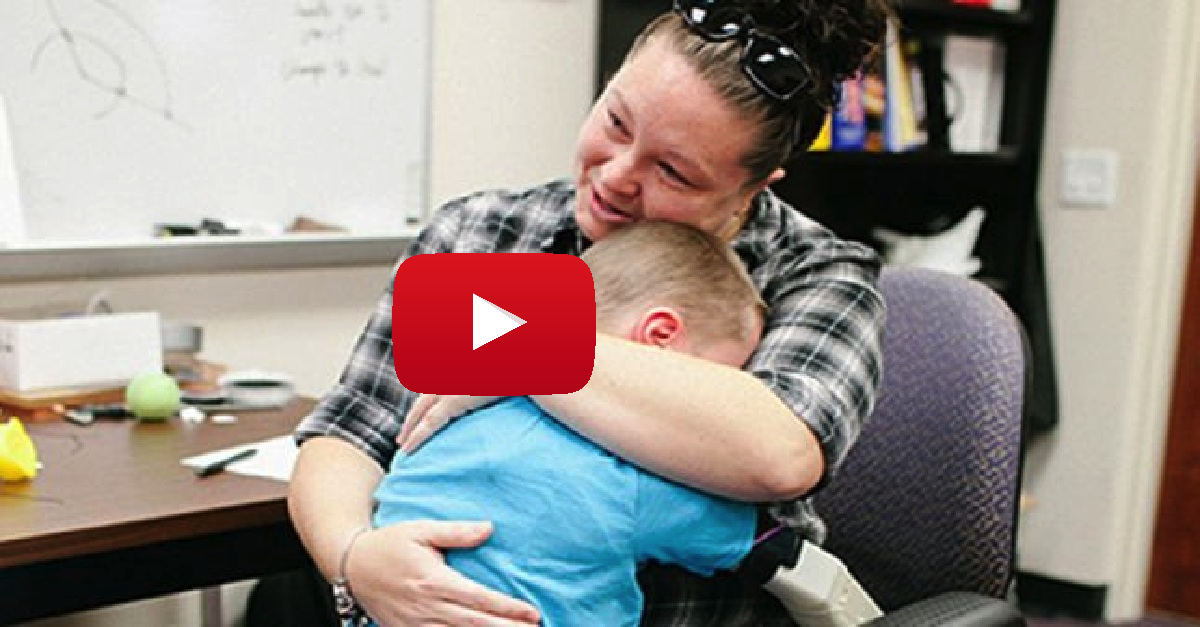 Six-Year-Old Boy Born Without An Arm Finally Hugs His Mom For The First ...