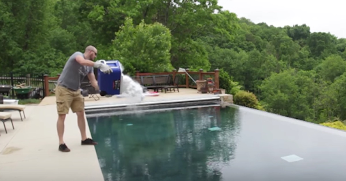 Dry Ice In A Pool