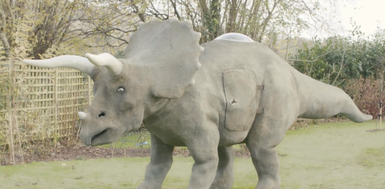Dad Builds A Huge Dinosaur For His Son. Then He Opens The Door And ...