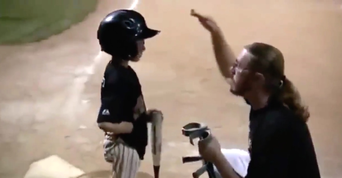Baseball Coach Gives This Tiny Boy Some Advice. But When I Saw His Legs ...
