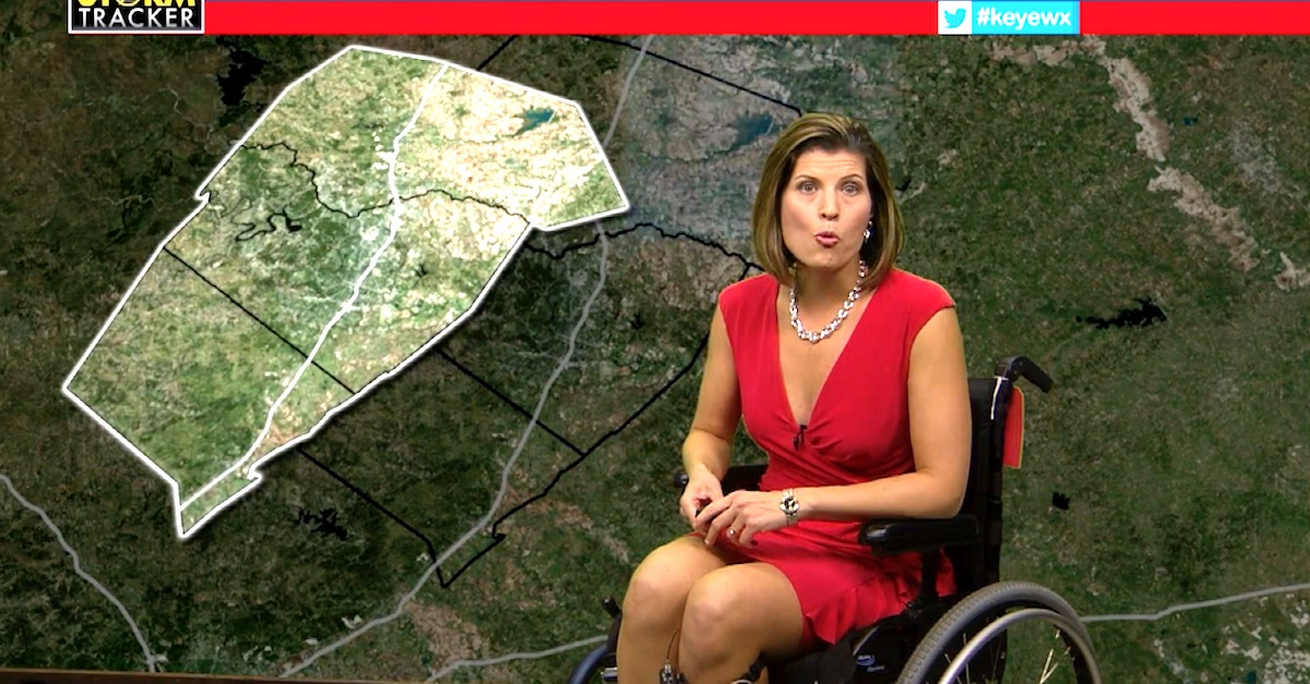 Live On Air, Able-Bodied Woman Gives The Weather Report In A Wheelchair ...
