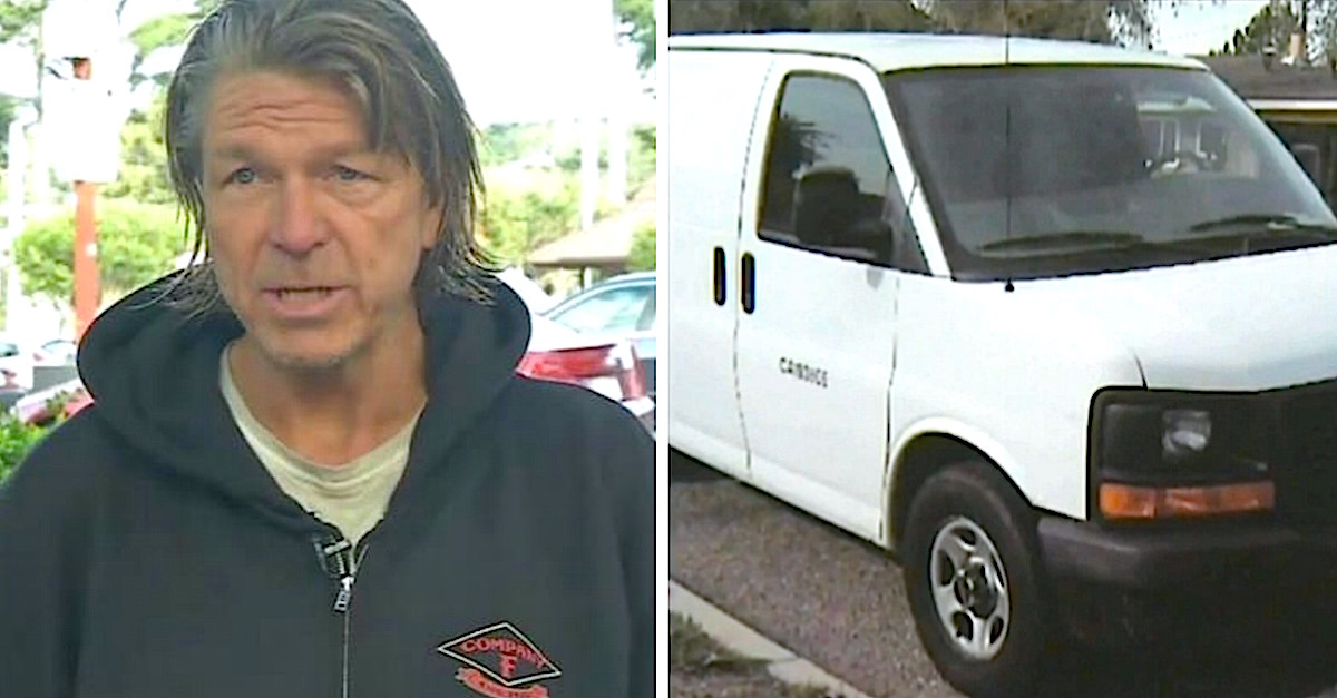 Homeless Man Peers Inside Strange White Van, Then Realizes He's Made A ...