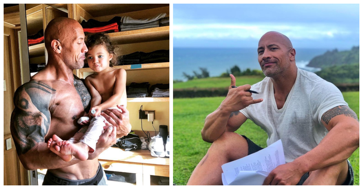 The Rock Posts Adorable Pic Of Daughter's Morning Playtime Request ...