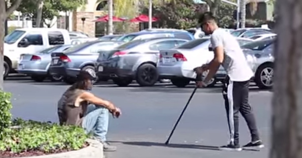 He Asks A Strange Homeless Man For Help. What The Camera Catches ...