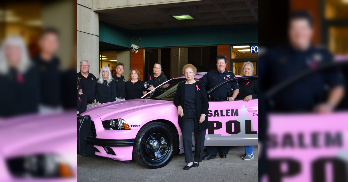 Local Police Unveil Pink Cop Car To Help Spread Breast Cancer Awareness ...