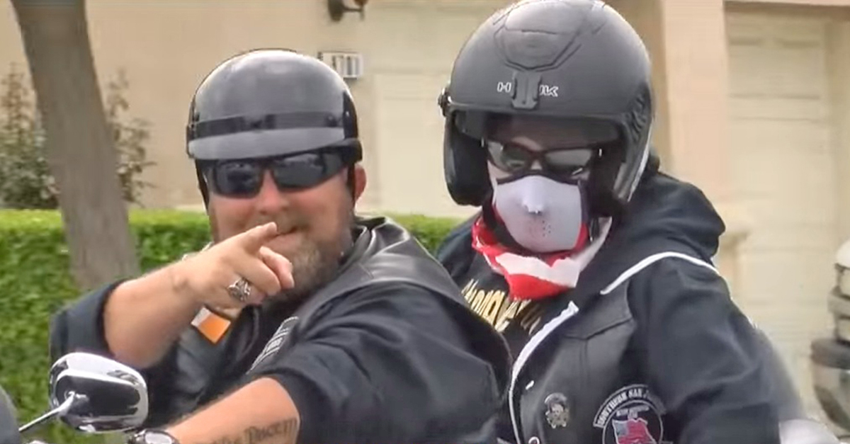 Tough Biker Teases Reporter's Camera. But Look Closely At Who's On The ...