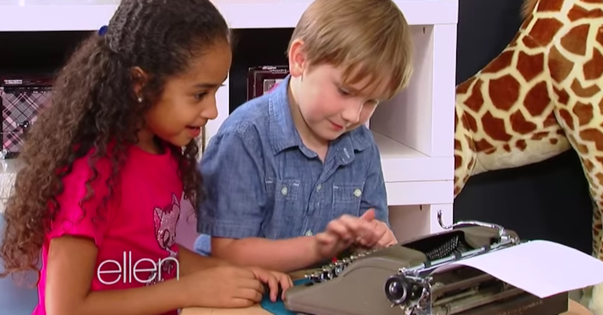 Ellen Shows 2 Kids A Typewriter. Just Wait Until She Convinces Them ...