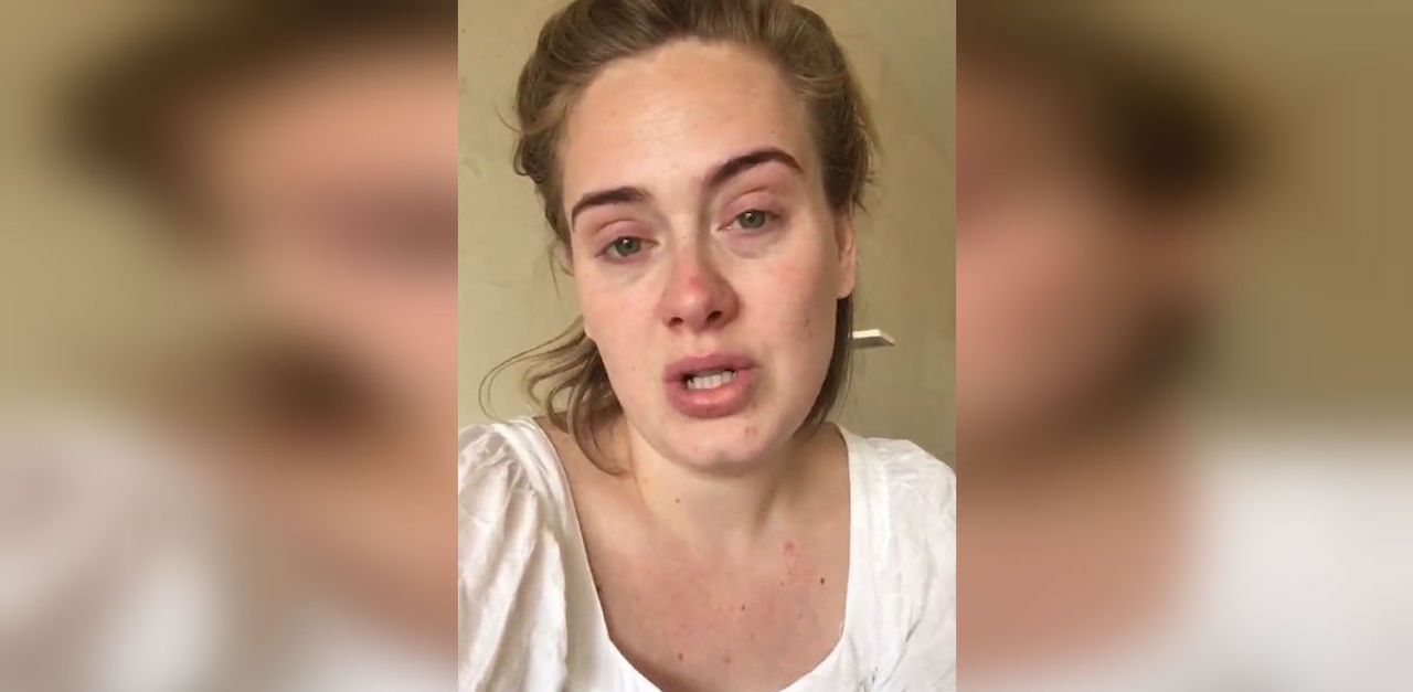 Makeup-Free Adele Posts Apology Video To Fans After She’s Too Sick To ...