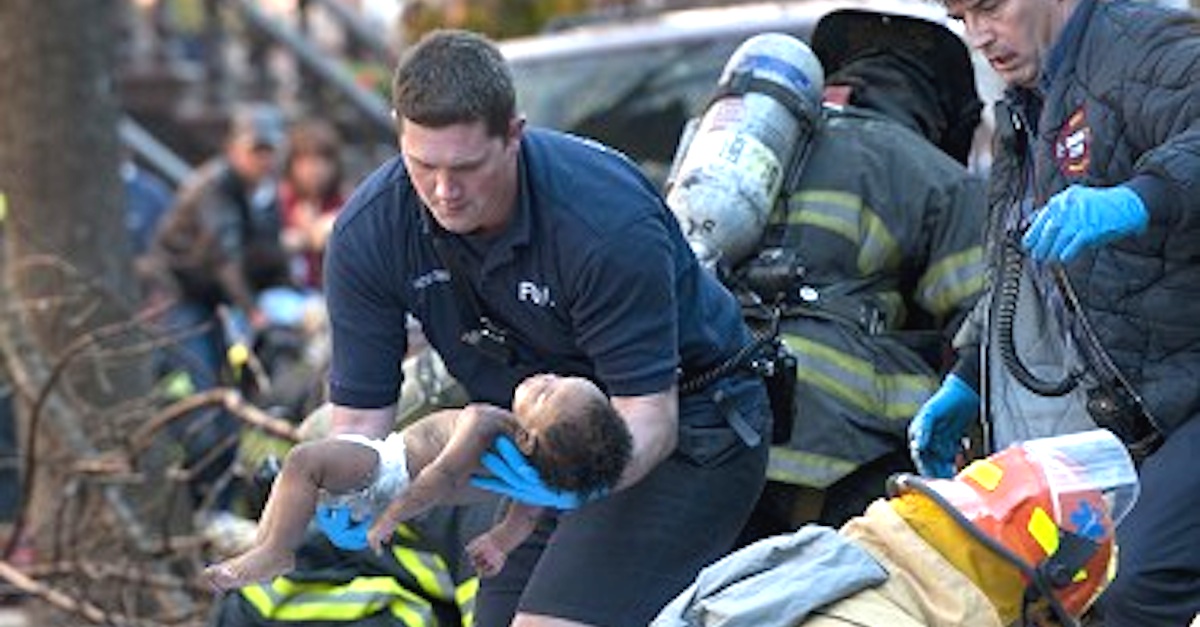 Hero Firefighter Risks His Life To Save Unconscious Baby! Amazing ...