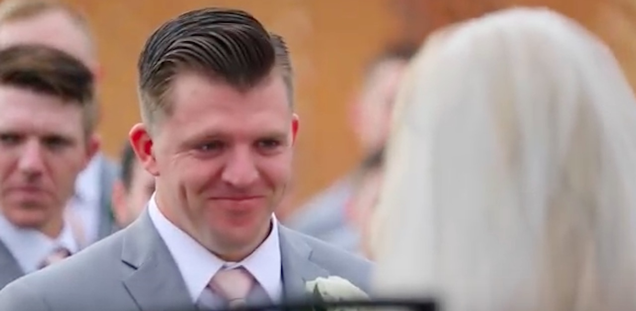 Beautiful Bride Starts Walking Down The Aisle And Groom Absolutely ...