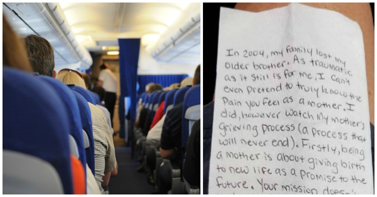 Grieving Mom Gets Thoughtful Note From Flight Attendant | LittleThings.com