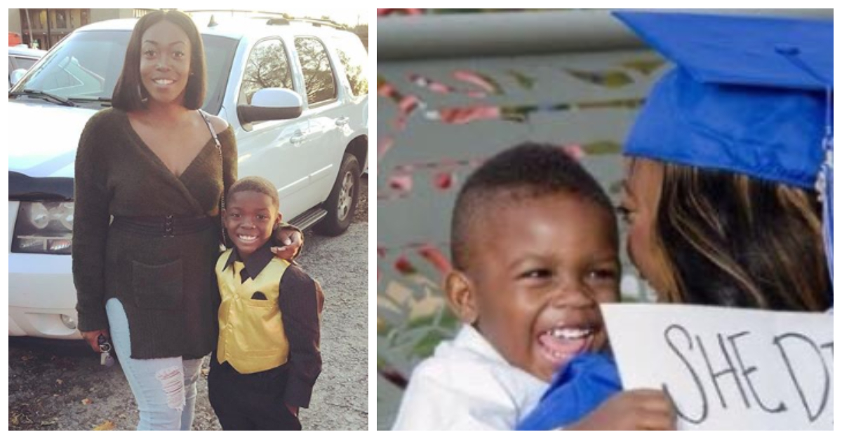 A single mom's photo of her 1-year-old son at graduation inspires moms ...