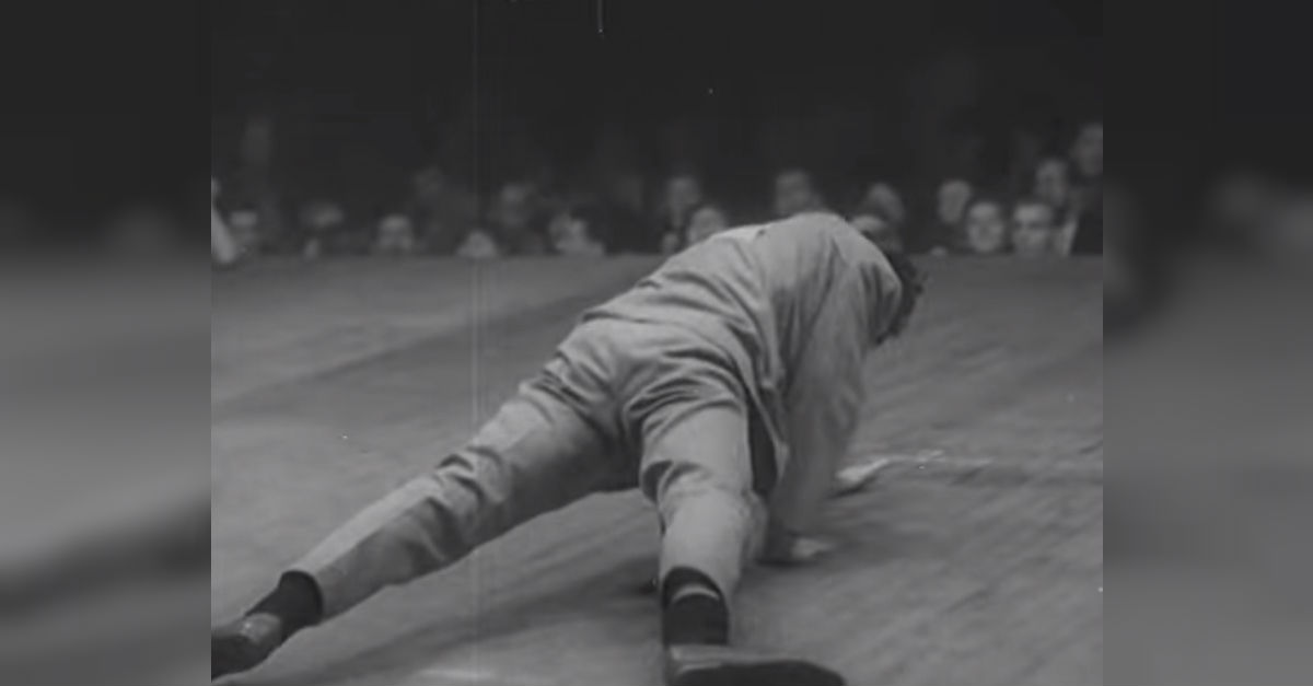 A Man In A Suit Falls To The Floor... When He Gets Up, I Can't Believe ...