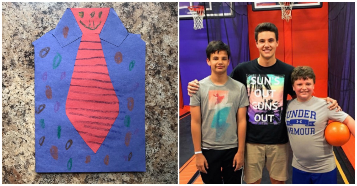 Boy Writes His Brother Touching Father's Day Card | LittleThings.com