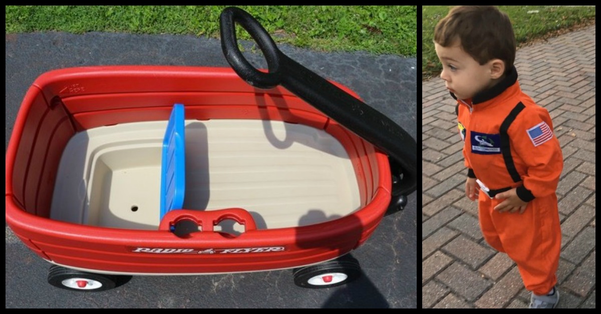 Dad Transforms Son's Radio Flyer Wagon Into Incredible Rocket Ship ...
