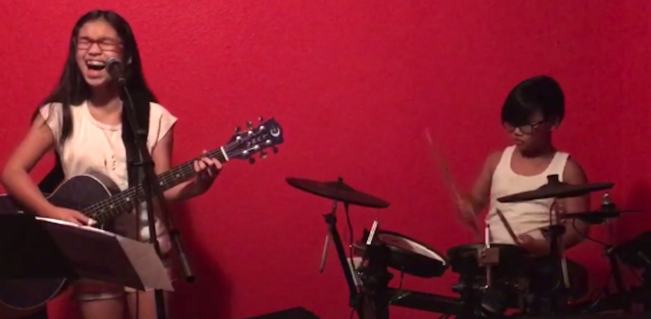 Brother And Sister Play Around With Instruments. But Listen As She ...