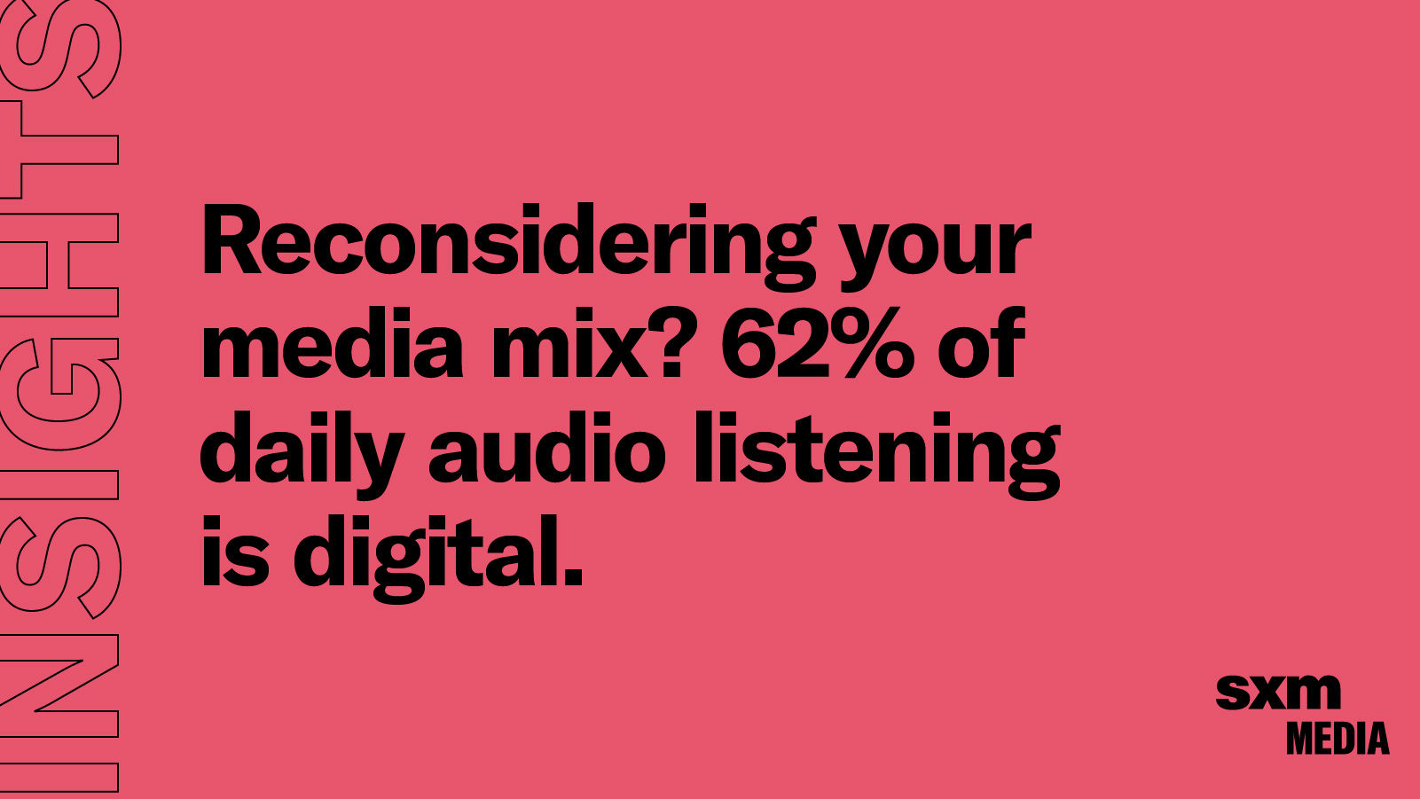 Reconsidering Your Media Mix? 62% of Daily Audio Listening is Digital.