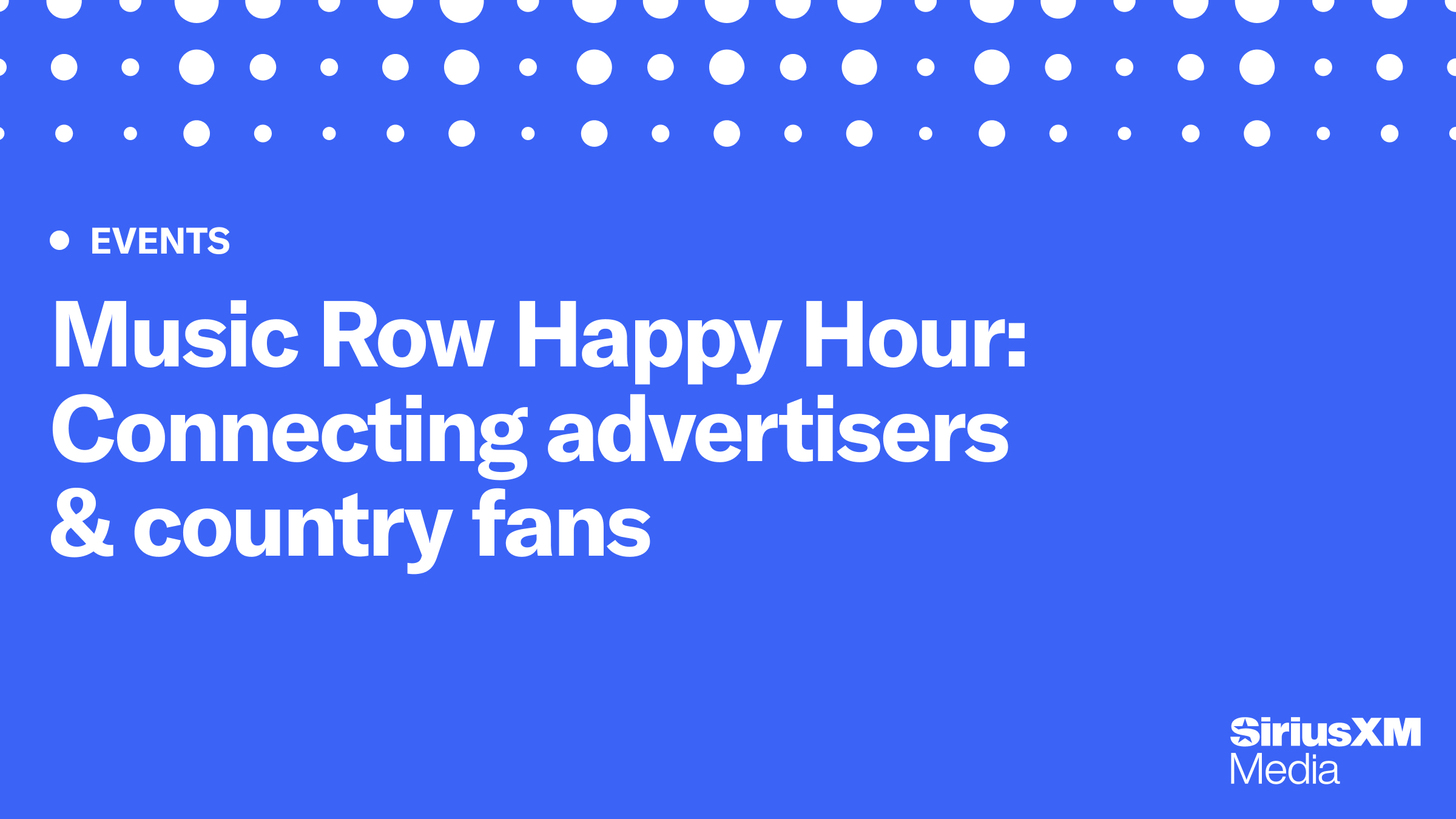 Music Row Happy Hour: Connecting Advertisers & Country Fans