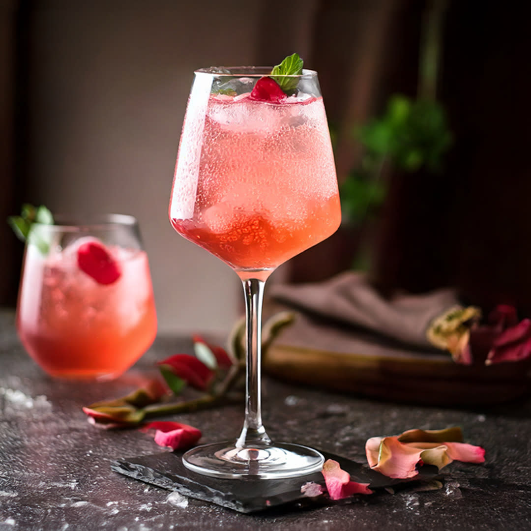 Rabarber og Rosé Spritz